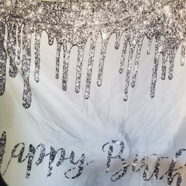 Silver Glitter Round Photography Backdrop,birthday Party Baby Shower ...