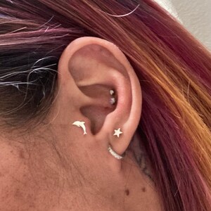 Backless Stud Earrings 2mm Ball Handmade Comfortable | Etsy