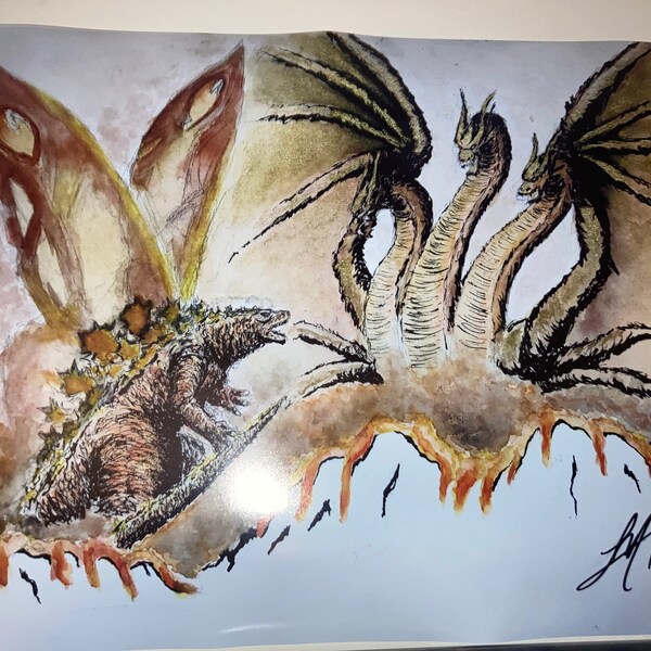 Godzilla GMK Prints - Etsy