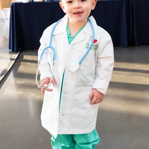 Embroidered Personalized Kids Lab Coat, Kids Doctors Coat, Embroidered ...