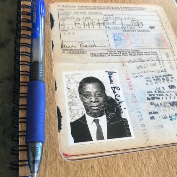James Baldwin 1965 Passport Spiral Notebook - Ruled Line | Distressed ...
