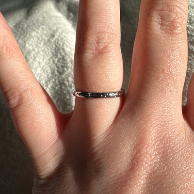 9ct Gold Star Engraved Ring, Celestial Gold Ring, Starry Ring Band ...