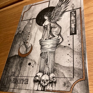 Lucifer Art Print Illustration in Black and White - Etsy