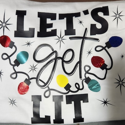 Let's Get Lit Svg, Merry and Bright Svg, Merry Christmas Svg, Winter ...