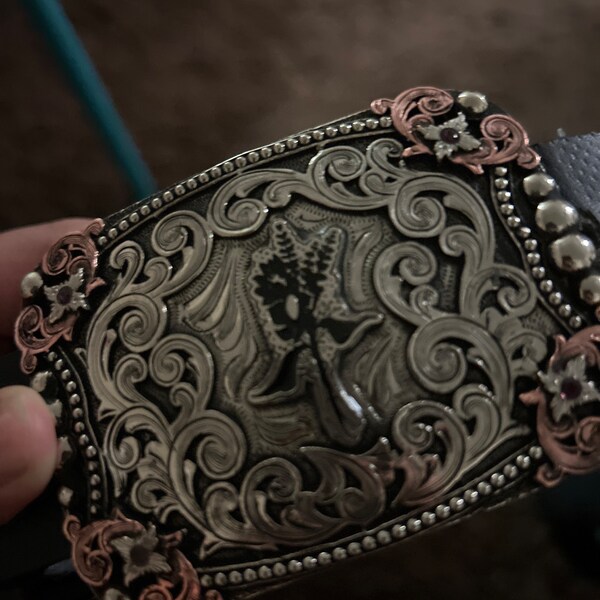 Trophy Western Belt Buckle - Custom Made - German Silver - Hand ...
