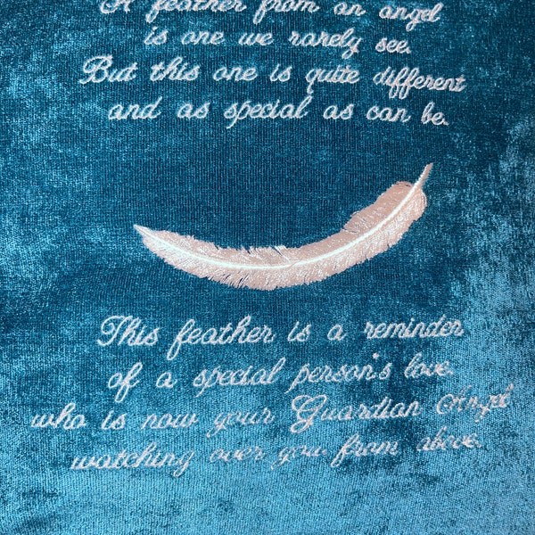 Remembrance Cushion, Feather Wording Memory Cushion - Etsy