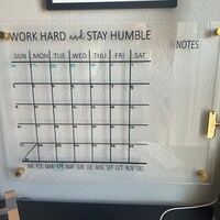 Custom Calendar DECAL ONLY for Previously Purchased 16" X 20" Acrylic ...