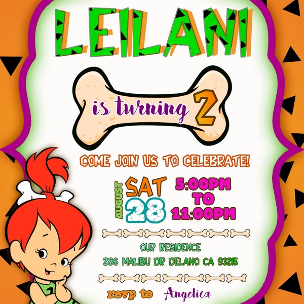 EDITABLE Pebble Invitation FREE Thank You Tag, Pebbles Birthday ...