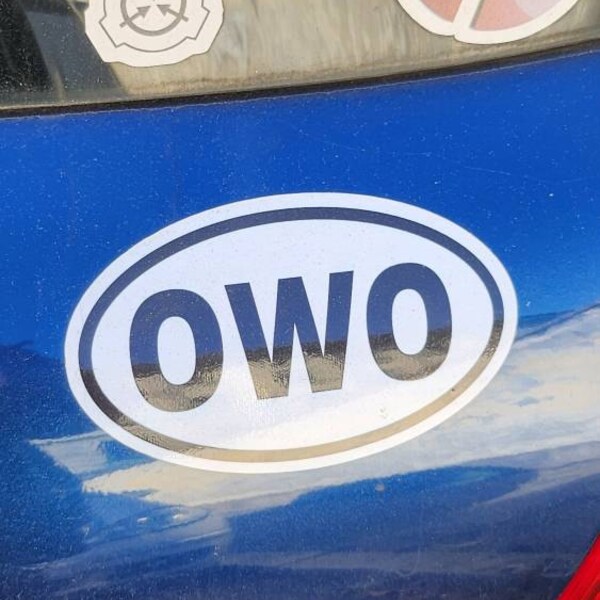 Furry Oval Sticker - Owo | Uwu | Awoo | Blep | Boop | Mlem - Etsy