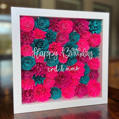 Customizable Flower Shadow Box - Etsy