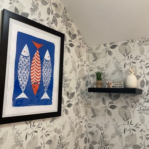 Screenprint Winter Cardinal Art Print Silkscreen Wall Art Snowy Trees ...