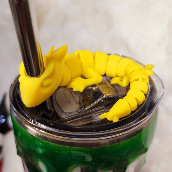 DIGITAL DOWNLOAD Dragon Articulated Flexi Straw Topper STL - Etsy