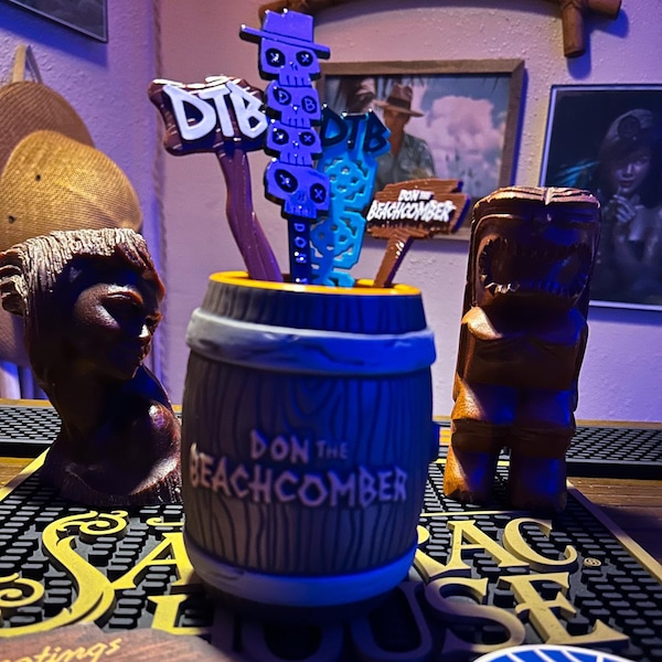 Don the Beachcomber- Donn Beach Mai Tai Glass 15oz W/ Swizzle Stir ...