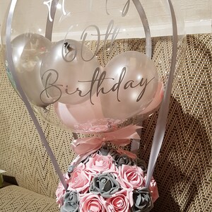 Personalised Empty Hatbox With Bubble Balloon fill With Your - Etsy