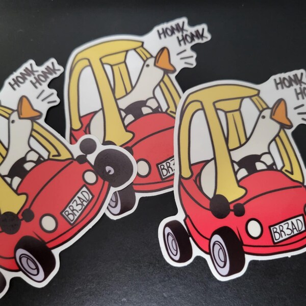 Goose Road Rage Transparent Vinyl Sticker// Meme Goose Sticker Vinyl ...