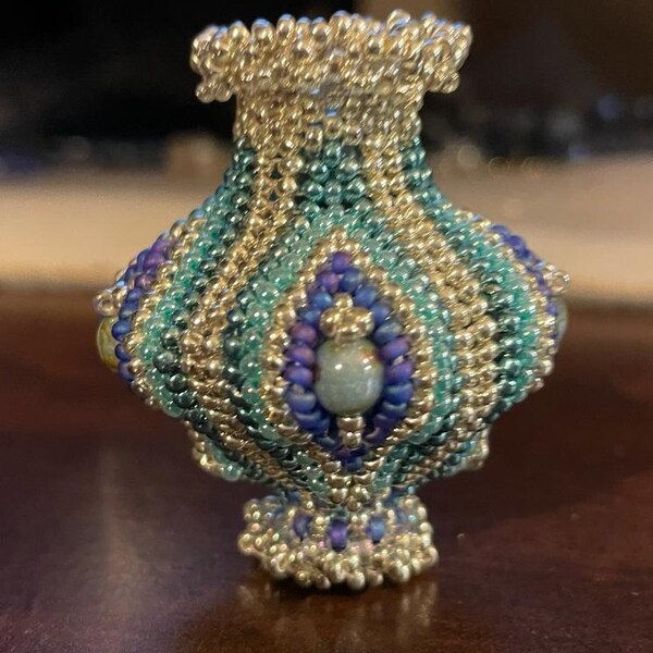 Beading Patterns for Decorative Box, Peyote Bead Pattern Small Box ...