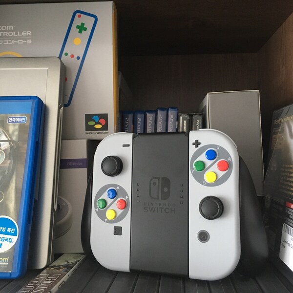 Custom Super Famicom Themed Nintendo Switch Joy-con Joycon Controllers ...