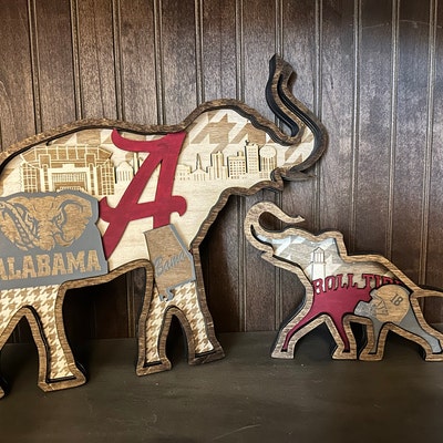 Alabama Elephant Laser Cut Files SVG, X Tool and Carbide Create - Etsy