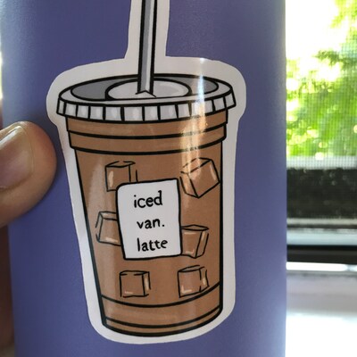 Iced Latte Sticker Stickers for Laptop Stickers for - Etsy