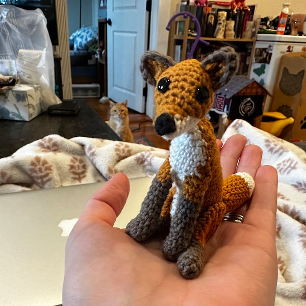 Crochet Pattern for Flamsie, Realistic Crochet Fox Amigurumi - Instant ...