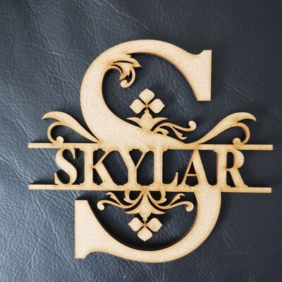 Personalised Wooden MDF Monogram Letters Craft Blank Shape Wedding ...