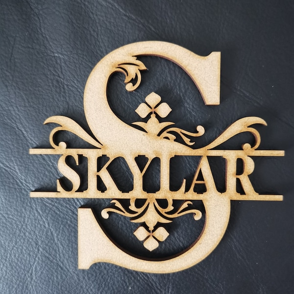 Personalised Wooden MDF Monogram Letters Craft Blank Shape Wedding ...