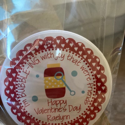 Bubble Valentine Tag, Valentine Bubbles, Bubble-ing With Joy, Valentine ...