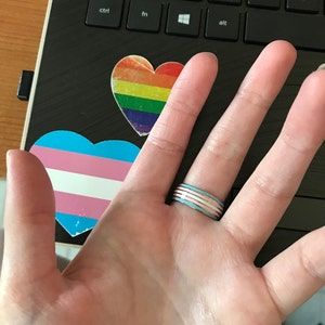 Trans Pride Stainless Steel Ring - Etsy