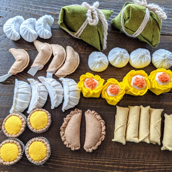 Dumplings Dim Sum Pretend Play Felt Food Restaurants and Play Kitchen ...