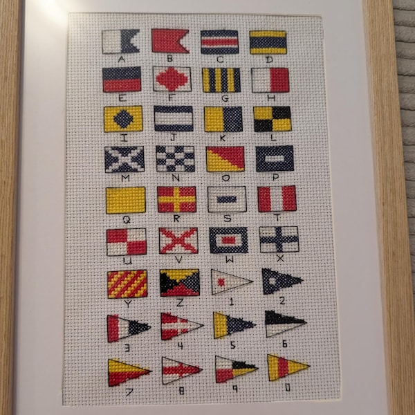 Nautical Flags Cross Stitch Pattern: Maritime Alphabet (digital ...