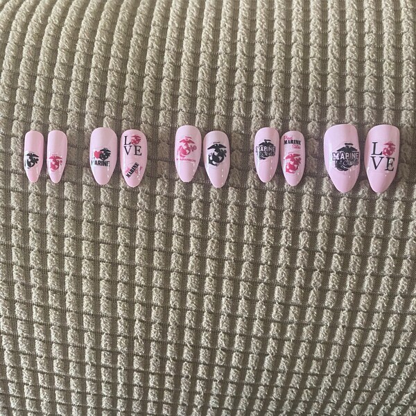 USMC Marine Sister Nail Decals Stickers Art Designs USMC Nail ...