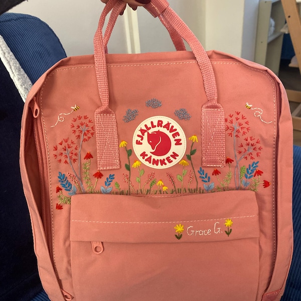 Fjallraven Kanken No. 1 Backpack Custom Hand Embroidery/customized ...