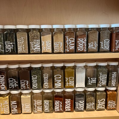 Farmhouse Style Spice Jar Labels SVG, Svg Files for Cricut, Silhouette ...