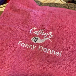 Fanny Flannel Wank Wipe Embroidered Flannel Gift for Women Funny Gift ...