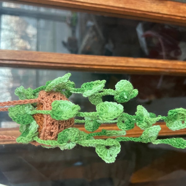 Pothos Plant Crochet Pattern, Car Hanging Plant Pattern, Car Hanging ...
