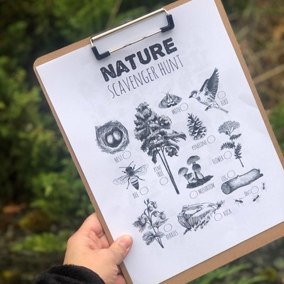 Nature Scavenger Hunt Game, Outdoors Game, Nature Study, Printable Kids ...
