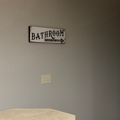 Bathroom Sign Farmhouse Bathroom Wall Decor Bathroom Decor Rustic ...