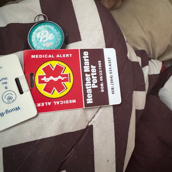 Custom Medical Alert Bag Tag: Personalized Emergency ID - Etsy