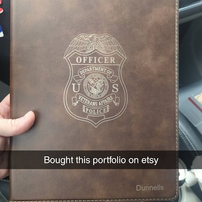 Personalized Portfolio for Police, Law Enforcement Padfolio With Badge ...
