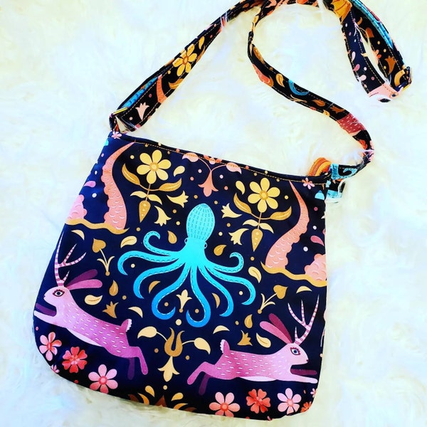 Cryptids Fabric - Cryptid Creatures by Portiamonberg - Kraken Jackalope ...