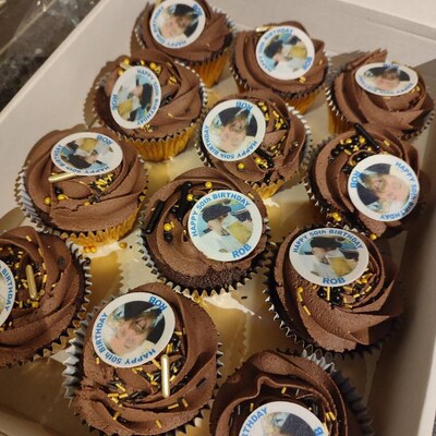 30 Personalised Edible Rice Paper Cupcake Fairy Cake Toppers / - Etsy