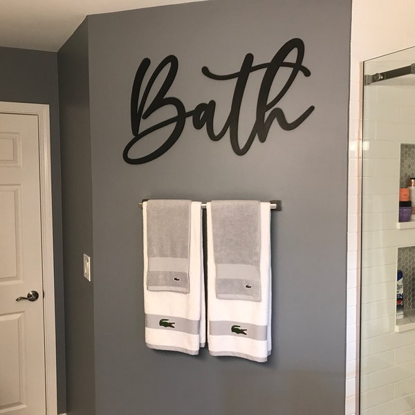 Bath Sign, Bathroom Wall Decor, Bathroom Sign, Bathroom Wall Art ...