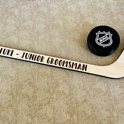 Custom Personalized Mini Hockey Stick Laser Engraved Groomsman Junior ...