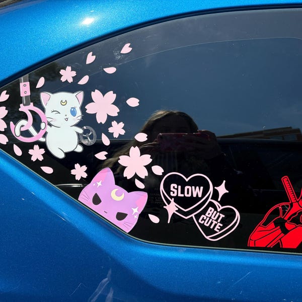 Sakura Flower Holographic Vinyl, Cherry Blossom Vinyl Decal, Sakura ...