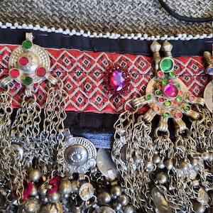 Beaded Kuchi Patch Big Yellow Vintage Tribal Belt Part | Etsy