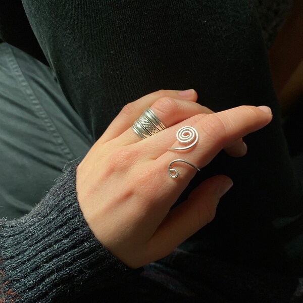 Sterling Silver Spiral Armlet - Adjustable Upper Arm Bracelet ...