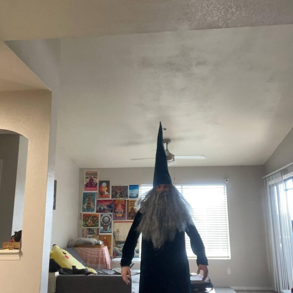 MERLIN WIZARD SORCERER Hat 28" to 30" Tall Blue Fleece and Assorted ...