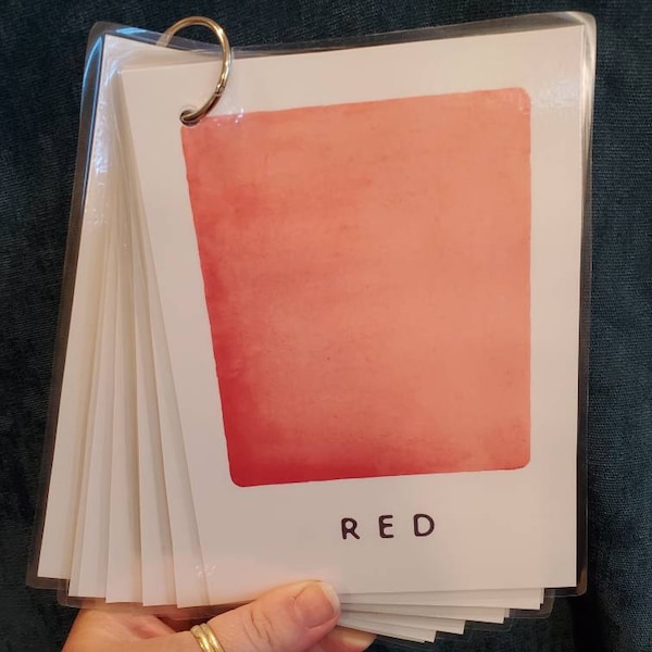 12 Color Cards, Montessori Flashcards, Pre-school Cards, Educational ...