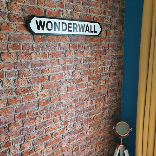 Oasis Inspired Wonderwall Old Fashioned Faux Cast Iron Customisable ...