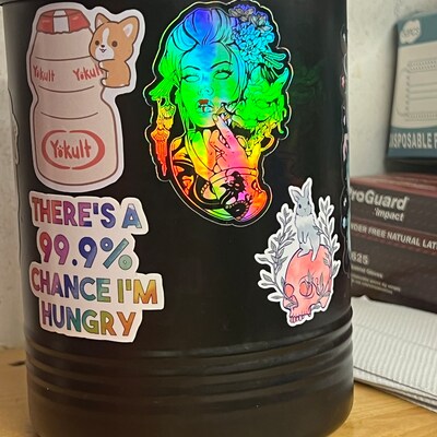 Geisha Oni Mask Holographic Sticker - Etsy